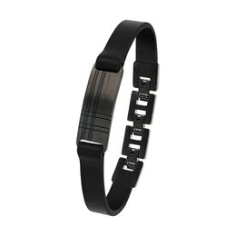 s.Oliver Lederarmband »2039737« schwarz-grau 21,5 cm Herren Armkette von s.Oliver