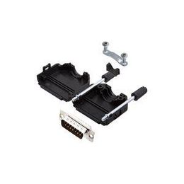 Encitech Connectors D-Sub-Steckverbindersatz, DA-15 Stecker, Gel&ouml;tet, Stahl - 6355-0001-02