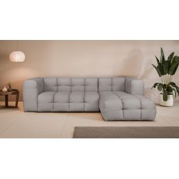 Ecksofa, B:276cm H:75cm T:178cm, beige, LeGer Home by Lena Gercke, 100% Polyester, Wohnzimmer, Sofas, "TALISHA L-Form Designersofa, moderne Steppung,