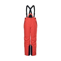 Killtec Jungen Skihose &raquo;KSW 79 BYS SKI PNTS&laquo; Wasserdichte, atmungsaktive Skihose mit abnehmbarem Latz und Stauraum orange 140, Normalgr&ouml;&szlig;en