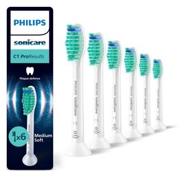 Herren Aufsteckbürsten "C1 ProResults HX6016/87", 6 Stk.weiß, PHILIPS SONICARE, Zahnbürstenköpfe, aufsteckbar, mit Schalltechnologie, Standardgröße