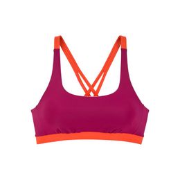 s.Oliver Bustier-Bikini-Top »Yella« mit kontrastfarbenen Details und gekreuzten Bändern im Rücken berry-orange 36 - N-Gr N-Gr 36 Kontrastfarbene...