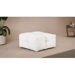 Polsterhocker, B:84cm H:43cm T:93cm, beige, LeGer Home by Lena Gercke, 100% Polyester, Hocker, "TALISHA Sitzhocker, moderne Steppung, Maße: 84/93/43