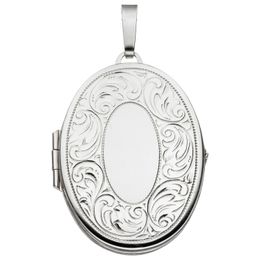 Jobo Damen Medallionanh&auml;nger "Anh&auml;nger Medaillon oval", Silber 925 (Sterlingsilber), silber, Silber 925 (Sterlingsilber), Schmuckanh&auml;nger, 925 Silber