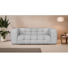 3-Sitzer, B:229cm H:75cm T:110cm, grau, LeGer Home by Lena Gercke, 100% Polyester, Sofas, "TALISHA Designersofa, moderne Steppung, Maße B/T/H: