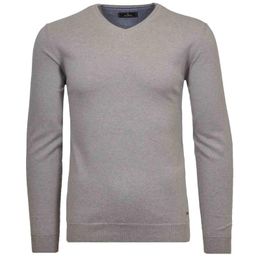 Ragman V-Ausschnitt-Pullover Grau-011 58 58 Baumwolle-Kaschmir-Mix