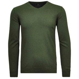 Ragman V-Ausschnitt-Pullover Oliv-319 58 58 Baumwolle-Kaschmir-Mix