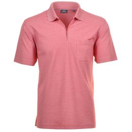 Ragman Poloshirt Hellrot-610 3XL 3XL Poloshirt mit Reissverschluss