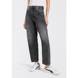 Herrlicher Damen 5-Pocket-Jeans &raquo;Brooke Denim Black&laquo; mit Abn&auml;hern, in 7/8-L&auml;nge schwarz 32, N-Gr