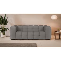 3-Sitzer, B:229cm H:75cm T:110cm, grau, LeGer Home by Lena Gercke, 100% Polyester, Sofas, "TALISHA Designersofa, moderne Steppung, Maße B/T/H: