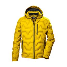 Killtec Steppjacke »KOW 60 MN QLTD JCKT« Wasser- und windabweisend, atmungsaktiv, verstellbare Kapuze gelb L L Herren Funktionsjacke in Daunenoptik...