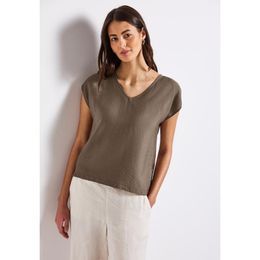 Street One Shirtbluse mit V-Neck mute mocha 42 42 Blusenshirt von Street One