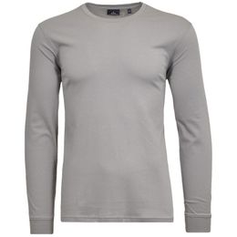 Ragman Langarmshirt Silber L L Rundhals-Shirt