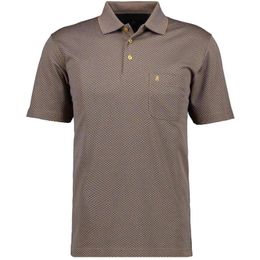 Ragman Poloshirt Blau-Gold-751 L L Jacquard-Dessin