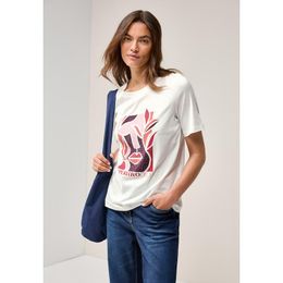 Cecil T-Shirt mit Print vanilla white M (40) M (40) Shirt für Damen von Cecil