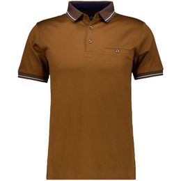 Ragman Poloshirt Walnuss-875 Poloshirt mit 3-Knopfleiste