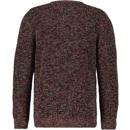 Ragman Rundhalspullover Blau meliert-164 56 56 Tweed Strickpullover