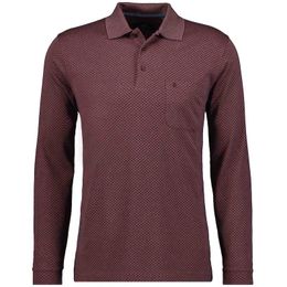 Ragman Poloshirt Bordeauxrot M M Jacquard-Polo