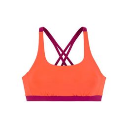 s.Oliver Bustier-Bikini-Top »Yella« mit kontrastfarbenen Details und gekreuzten Bändern im Rücken orange-berry 36 - N-Gr N-Gr 36 Kontrastfarbene...