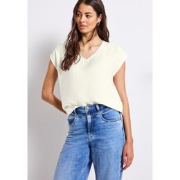 Street One Shirtbluse mit V-Neck off white 46 46 Blusenshirt von Street One
