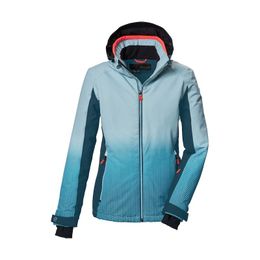 Killtec Skijacke »KSW 63 WMN SKI JCKT« Atmungsaktive, wasserdichte Damen Skijacke mit abnehmbarer Kapuze hellblau 36 36 Skijacke mit abzippbarer...