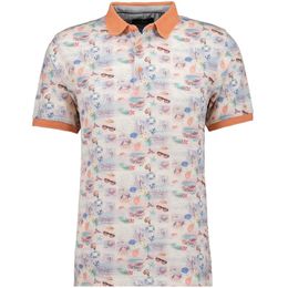 Ragman Poloshirt Apricot-527 S S Alloverprint