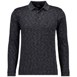 Ragman Poloshirt Grau-Melange-193 M M Softknitpolo mit 3-Knopfleiste