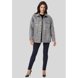 Cipo & Baxx CIPO & BAXX Damen Outdoorjacke "Jacken", silber, Gr. M, bedruckt, 70% Polyester, 30% Viskose, Jacken, mit grafischem Design