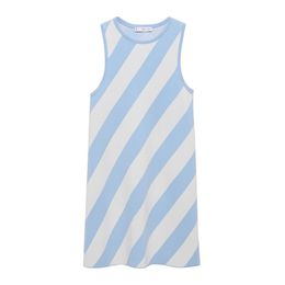 Mango Kleid 'RALLADO' Damen Gr&ouml;&szlig;e L hellblau / wei&szlig;