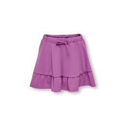 Minirock KIDS Only "KOGSANIA STRING SKORT CS JRS", Mädchen, Gr. 152, liatris, Jersey, Obermaterial: 95% Polyester, 5% Elasthan, unifarben, kurz, Röcke