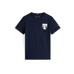 Tommy Hilfiger T-Shirt 'VARSITY' Jungen Größe 80 marine / weiß