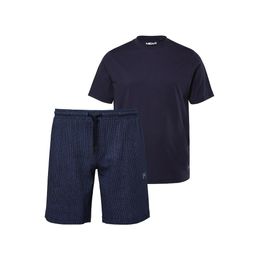 Men Plus Short Pajamas male Blue size 8XL