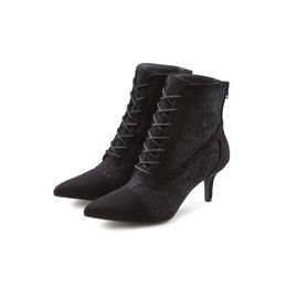 Lascana Schn&uuml;rstiefelette 'Sommerstiefelette' schwarz Gr. 41 f&uuml;r Damen. Mit Spitze