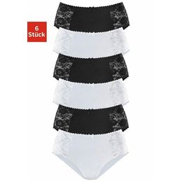 Petite Fleur H&uuml;ftslip mehrfarbig Gr. 36/38 f&uuml;r Damen. Mit Spitze. K&ouml;rpernah. Nachhaltig.