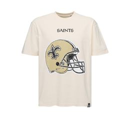 Recovered Shirt 'NFL Saints Helmet Relaxed' female Beige size L