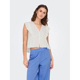 Only Top "Rian" in Wei&szlig; - 64% | Gr&ouml;&szlig;e L | Damen-blusen