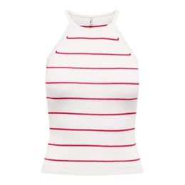 Only Top "Gemma" in Weiß/ Pink - 56% | Größe XL | Damen-tops