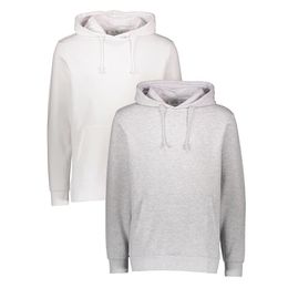 Only & Sons ONLY & SONS 2er-Set : Hoodies in Wei&szlig;/ Grau - 68% | Gr&ouml;&szlig;e L | Herren-sweatshirts-jacken