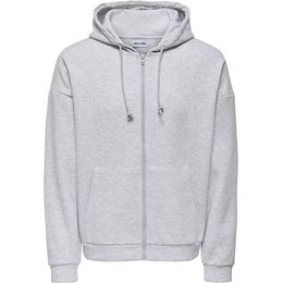 Only & Sons ONLY & SONS Sweatjacke in Hellgrau - 64% | Größe XS | Herren-sweatshirts-jacken