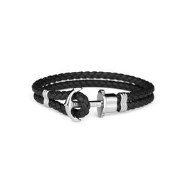 Paul Hewitt Armband Herren Gr&ouml;&szlig;e 23 schwarz / silber
