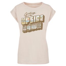 F4NT4STIC Shirt 'Stranger Things Greetings From Upside Down Netflix TV Series' female Beige size 5XL