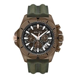 Police Analog Watch 'Electrical' male Brown size One Size