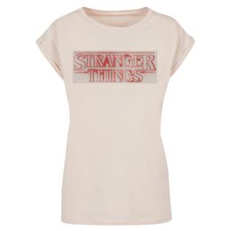 F4NT4STIC T-Shirt 'Stranger Things Netflix TV Series' Damen Größe S sand / dunkelrot