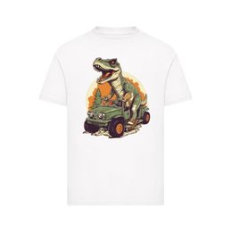 F4NT4STIC Shirt 'Monster Truck Cooler Dinosaurier' boy White size 110/116