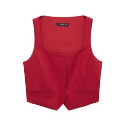 Mango Suit Vest female Red size S
