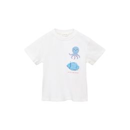 Mango Kids T-Shirt 'PULPO' Jungen Gr&ouml;&szlig;e 98 azur / schwarz / wei&szlig;