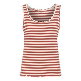 Cream Top 'Ribba' Damen Gr&ouml;&szlig;e M beige / rot