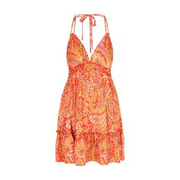 ebeeza Kleid 'Spring Summer' Damen Gr&ouml;&szlig;e 40 braun / gelb / orange / rosa Winterkleid