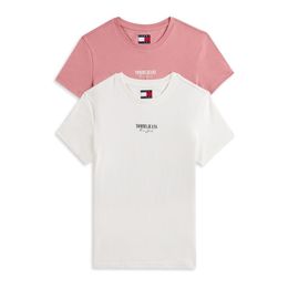 Tommy Jeans Shirt 'ESSENTIAL' female Pink, White size M