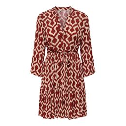 Only Kleid 'ONLCLEMMENTINE' Damen Gr&ouml;&szlig;e 40 beige / rostbraun Sommerkleid